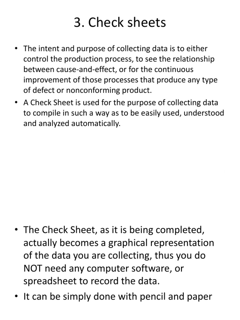 Check Sheets | PDF | Causality | Data