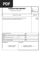Liquidation Report Example 1 | PDF | Per Diem | Services (Economics)