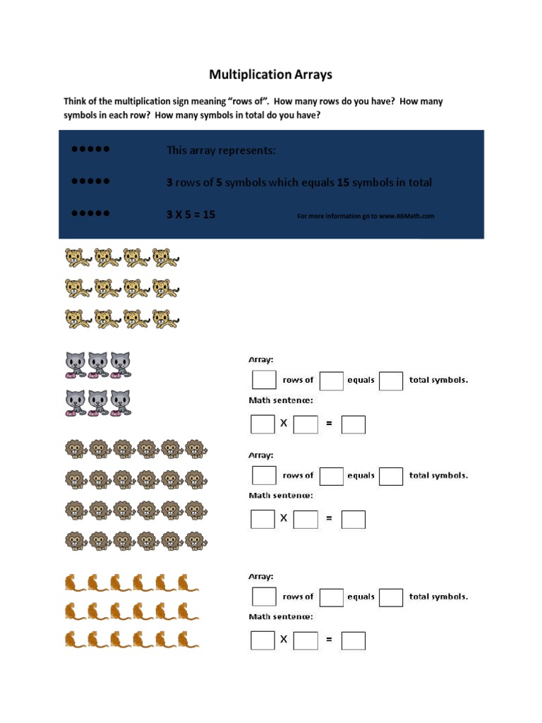 (123225889) Multiplication Arrays | PDF | Teaching Mathematics ...