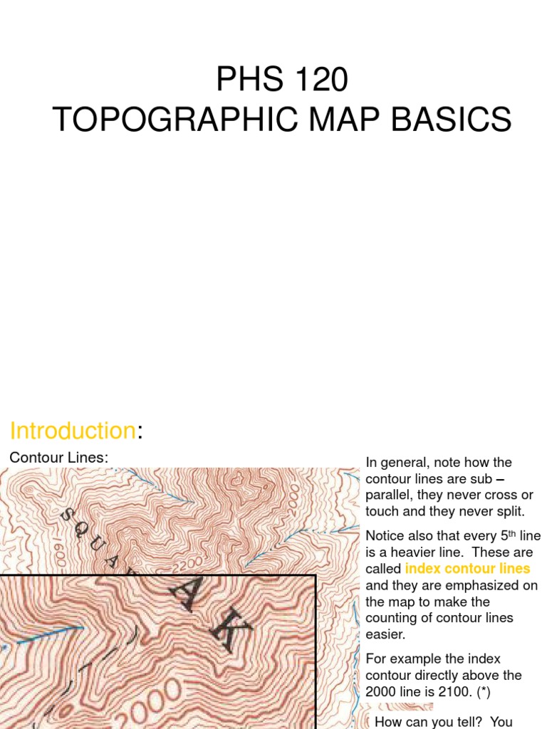 Topographic Contour Maps Basics | PDF | Longitude | Latitude
