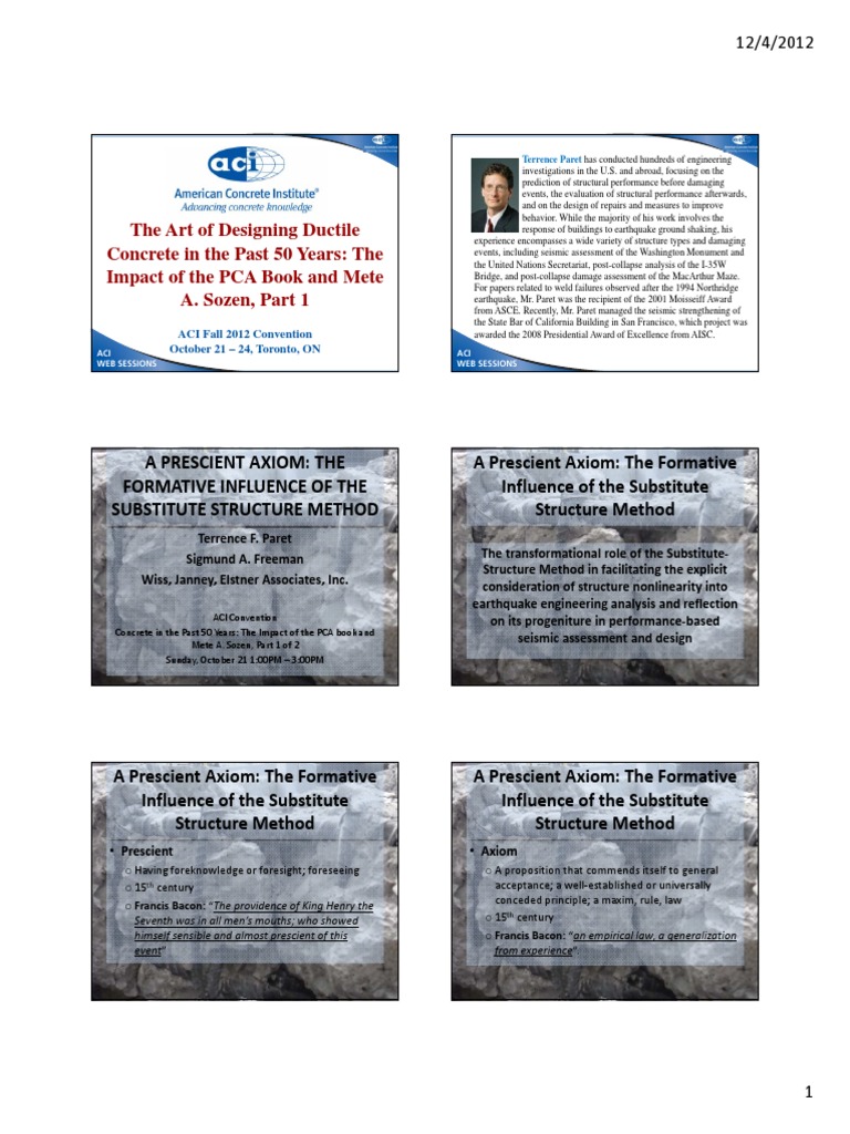 The Art of Designing Ductile Concrete in The Past 50 Years: The Impact ...