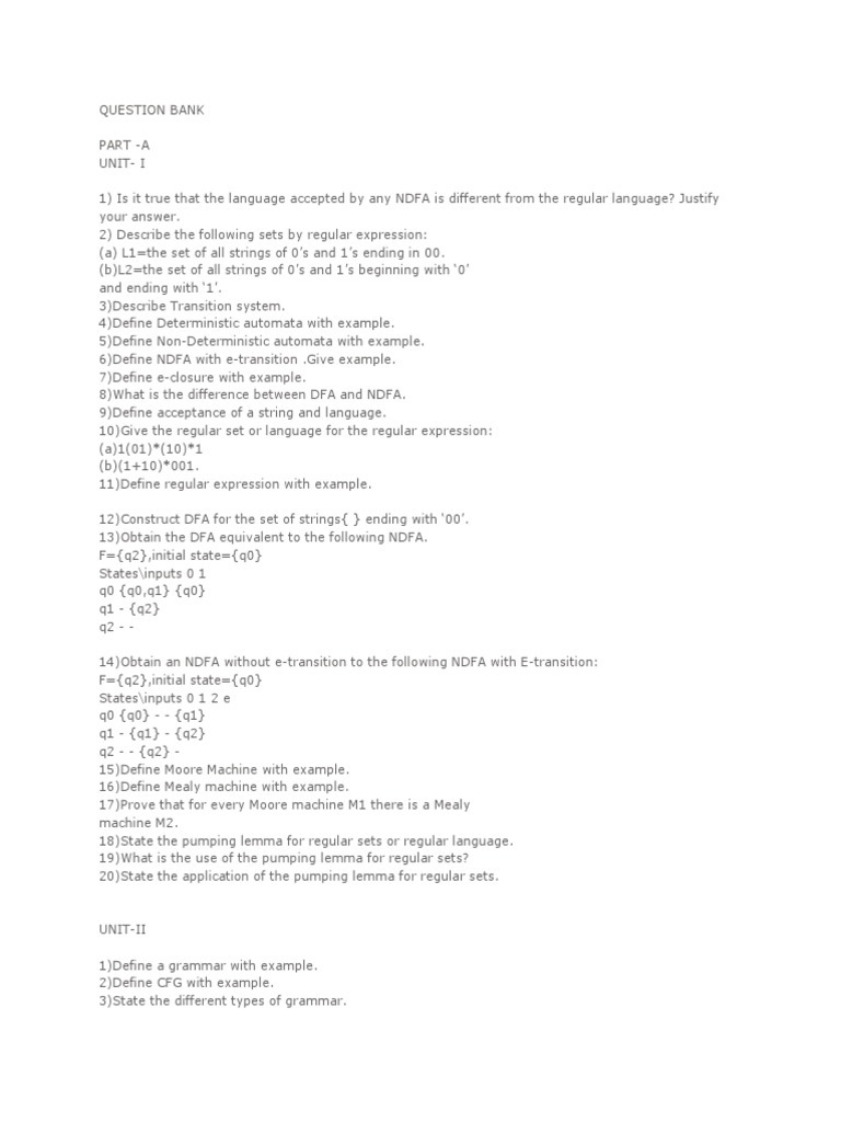 Toc QB | PDF | Theory Of Computation | Theoretical Computer Science Toc QB | PDF | Theory Of Computation | Theoretical Computer Science