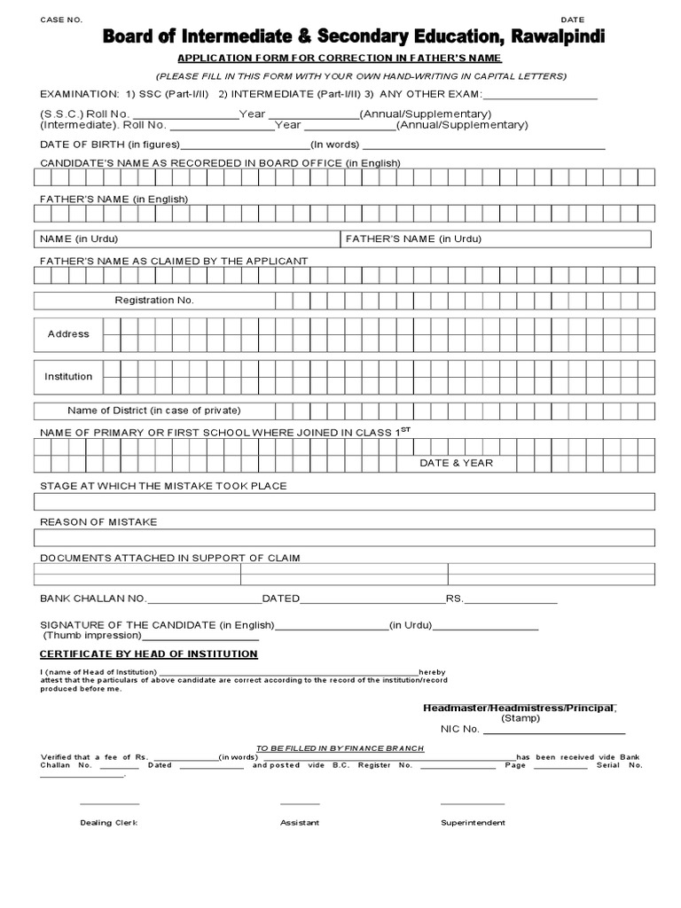 Correction Father Name Biser | PDF | Common Law | Social Institutions