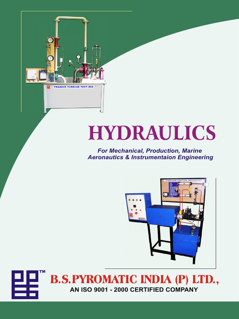 Hydraulics Hydraulics: B.S.Pyromatic India (P) LTD. | PDF | Pump ...