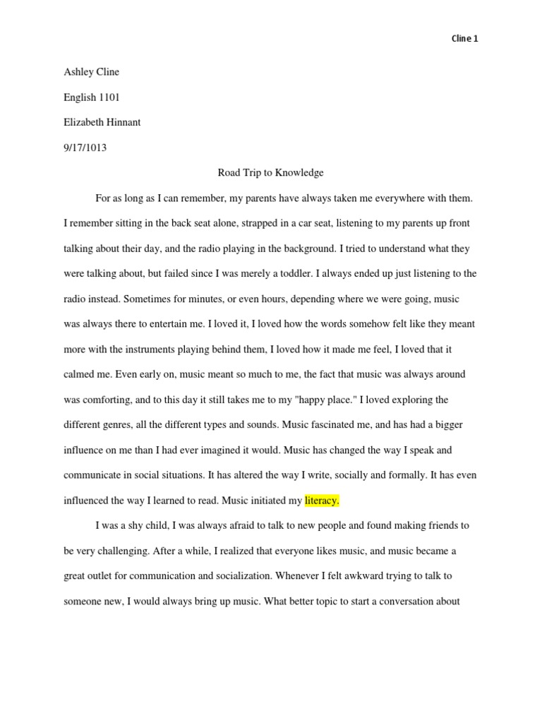 Literacy Narrative Final Draft | PDF | Reading (Process) | Literacy