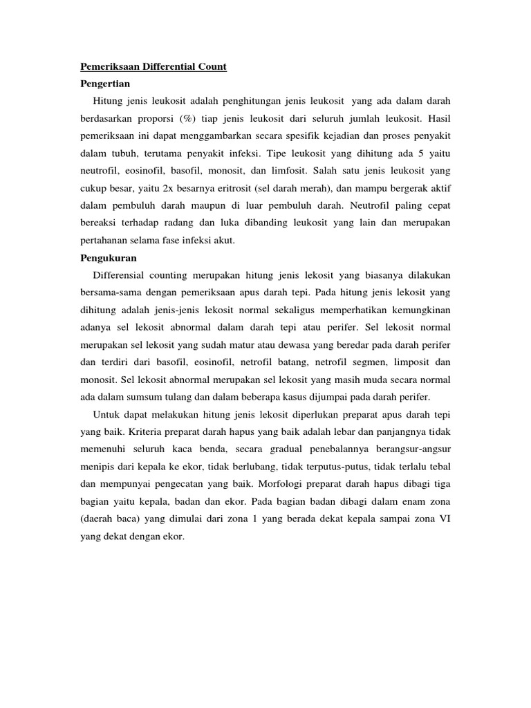 Pemeriksaan Diff Count | PDF