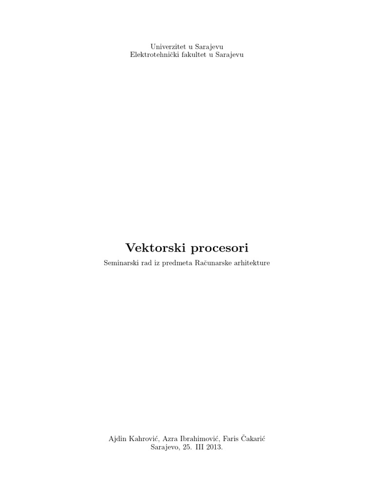 Vektorski Procesori | PDF