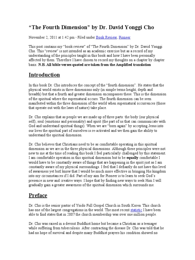 The Fourth Dimension | PDF | Religious Belief And Doctrine | Religion ...