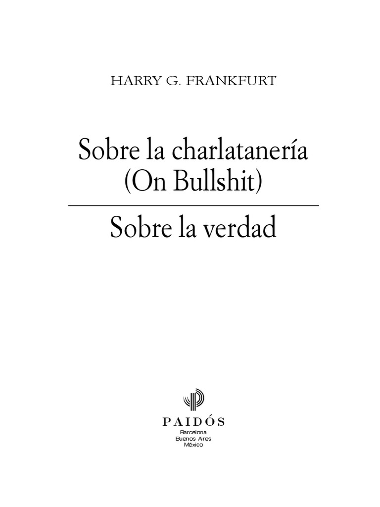 Sobre La Charlataneria | PDF | Actitudes proposicionales | Verdad