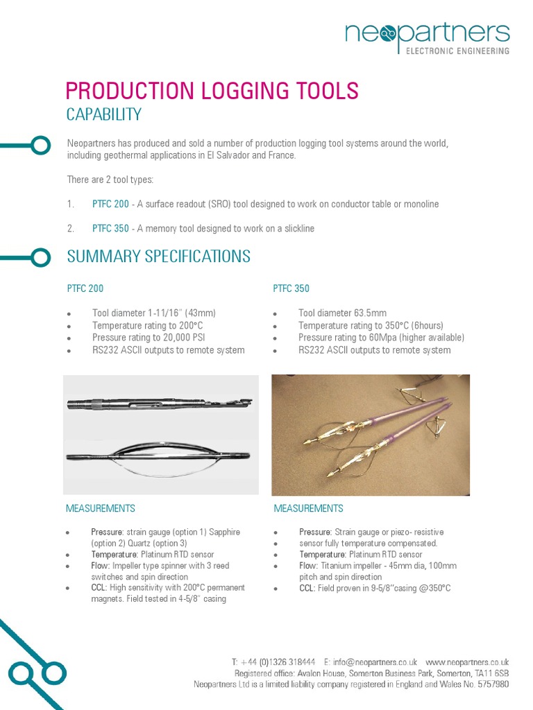 Production Logging Tools Capability 30.10.12 | PDF