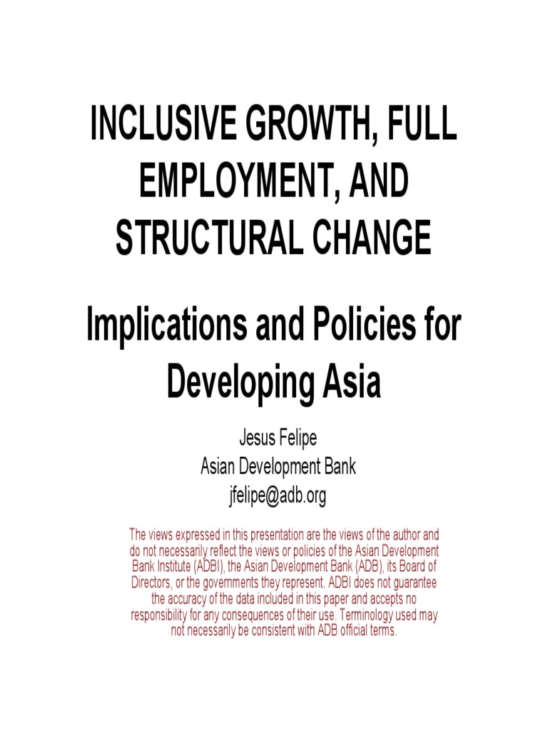 Owth Full Employment Structure | PDF | Asian Development Bank | Full Employment