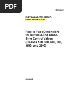 ISA 75.08.01 Face-to-Face Dimensions For Integral Flanged Globe-Style ...