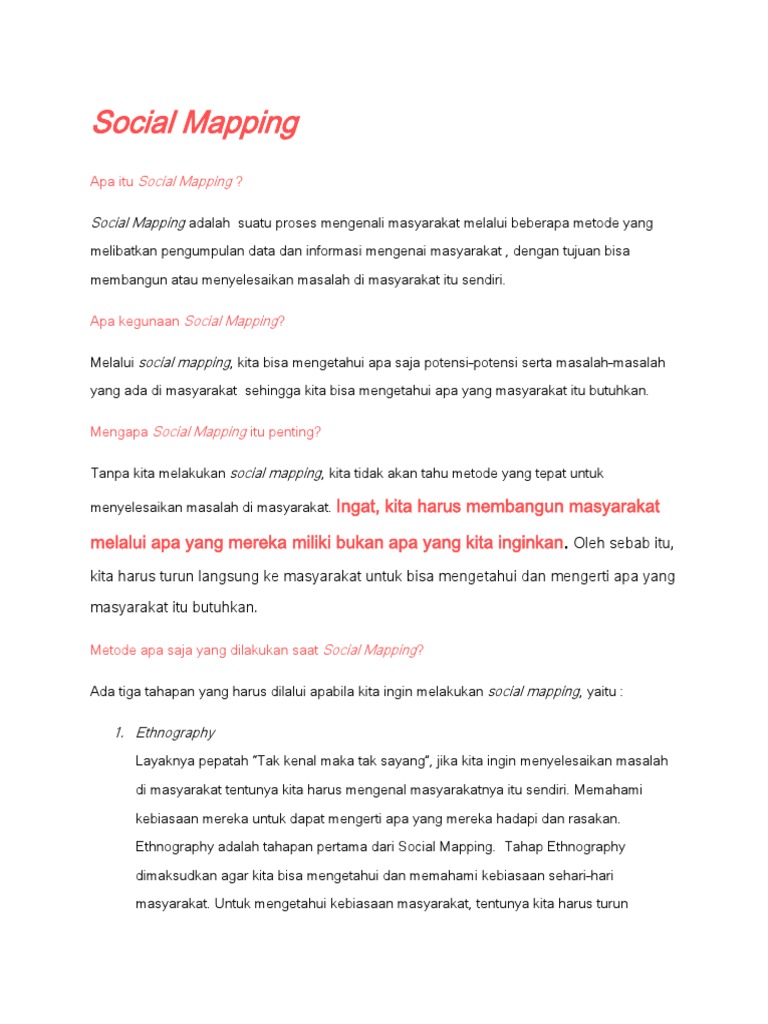 Social Mapping | PDF