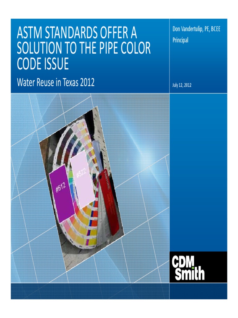 ASTM Piping Color Coding | Plumbing | Reclaimed Water