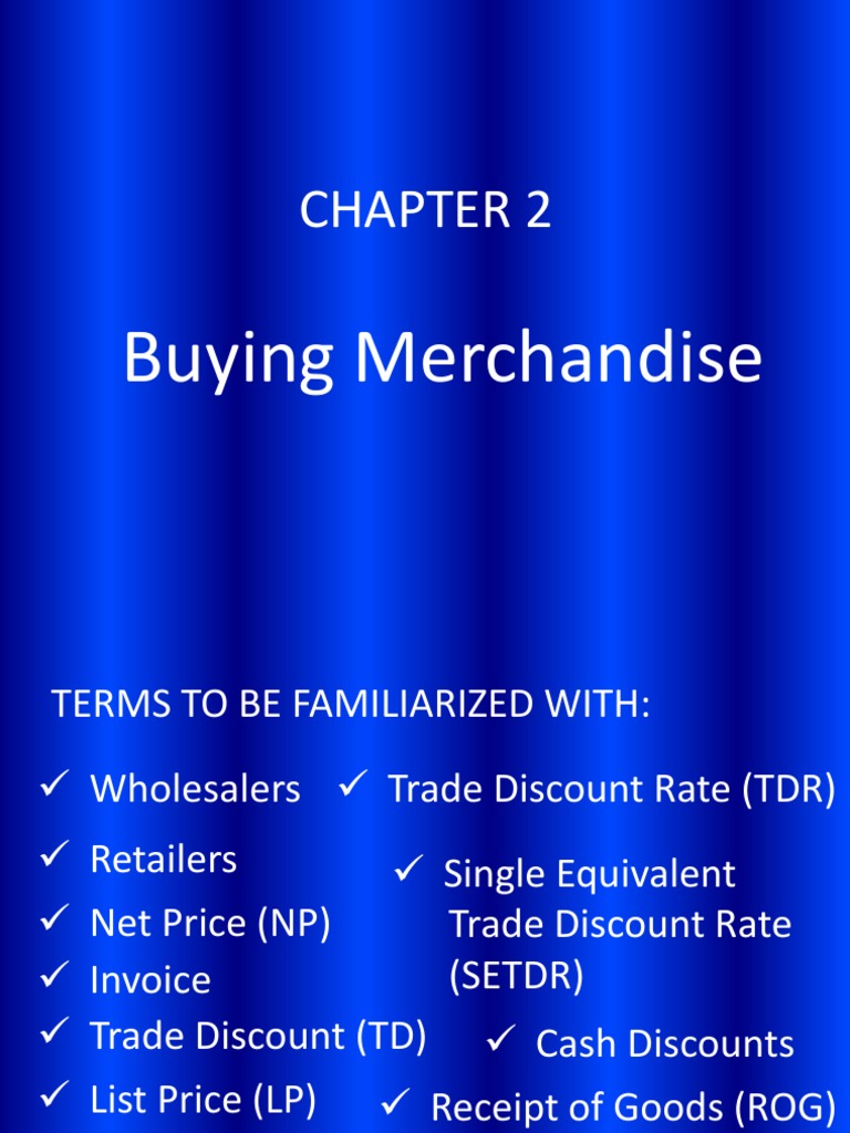 Understanding Merchandise Pricing Terms | PDF | Discounts And ...