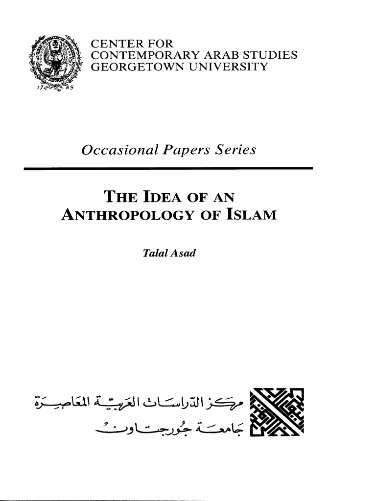 Talal Asad The Idea An Anthropology of Islam | Traditions | Anthropology