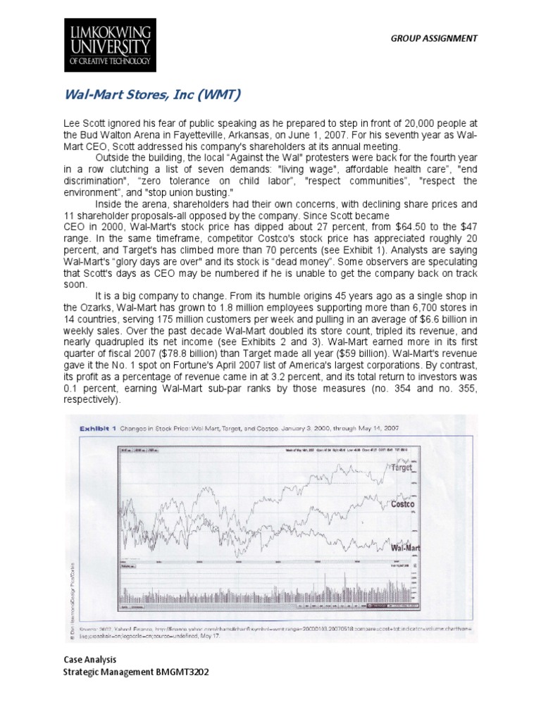 Walmart Case Study | PDF | Walmart | Costco