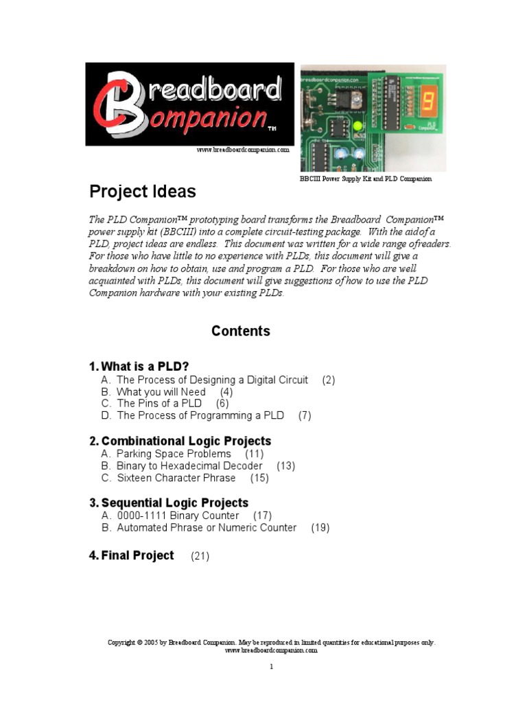 Project Ideas: 1. What Is A PLD? | PDF | Digital Electronics ...