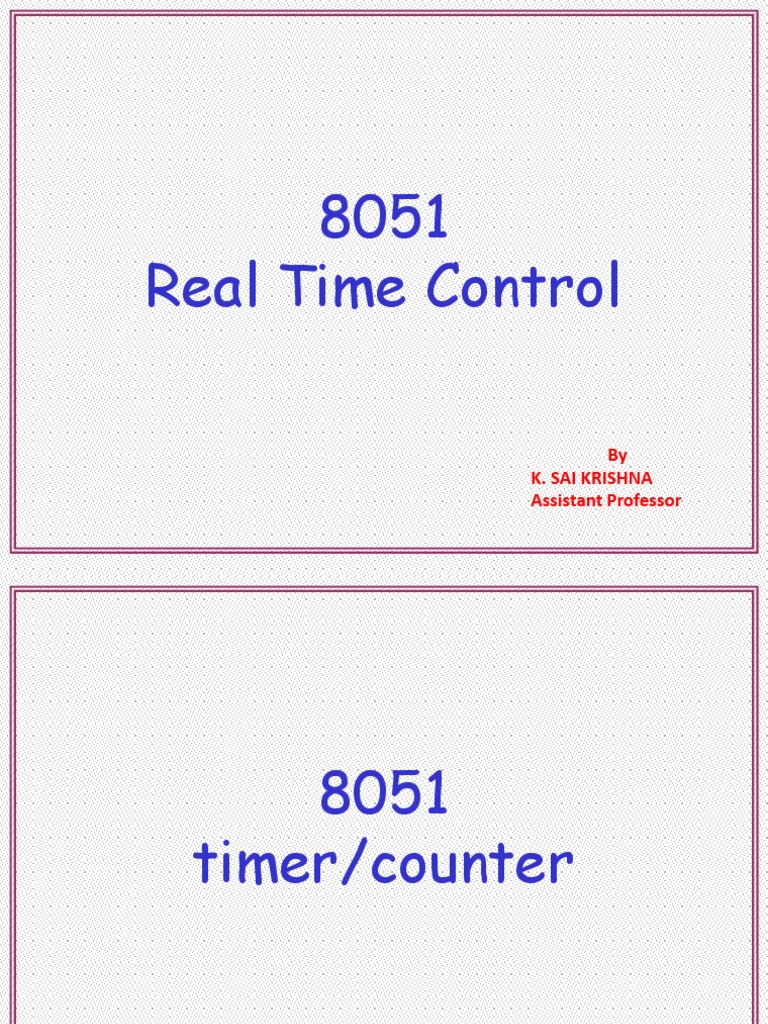 Real Timer Control | PDF | Microcontroller | Electronics