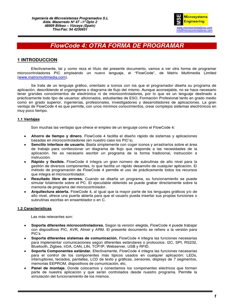 FlowCode 4: Una forma gráfica de programar microcontroladores PIC | PDF | Programa de ...