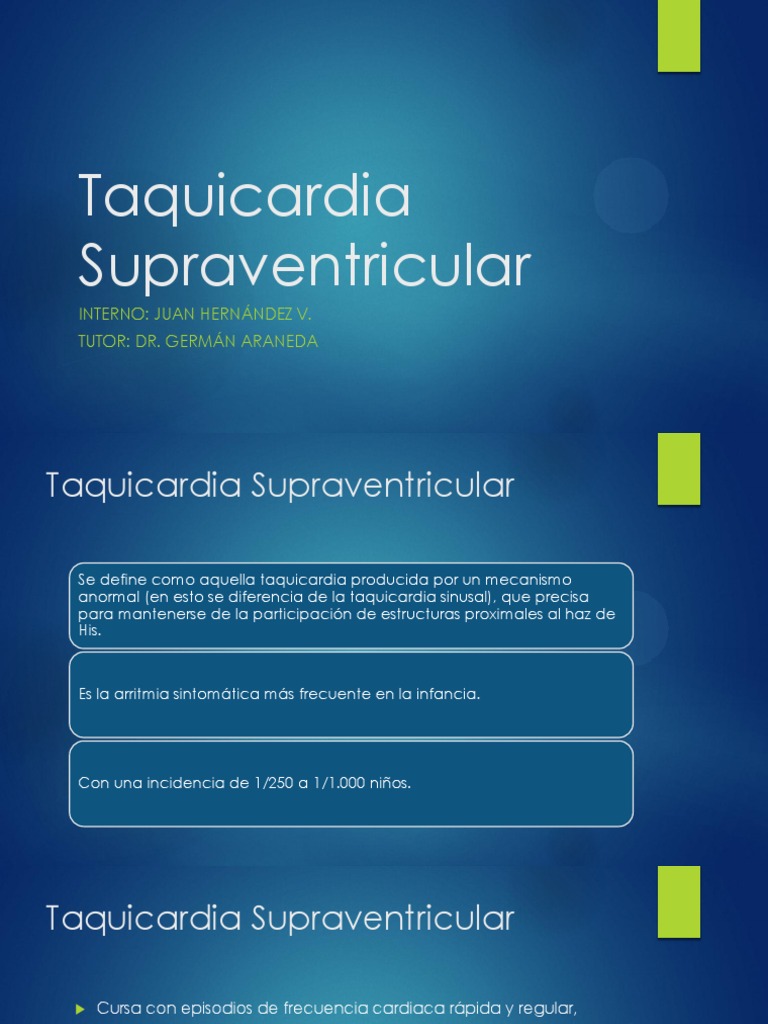 Taquicardia Supraventricular | PDF | Electrocardiografia | Arritmia ...