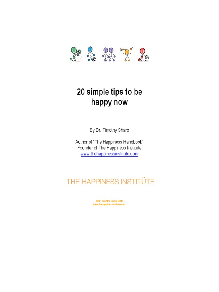 20 Simple Tips To Be Happy Now PDF | PDF | Written Communication ...