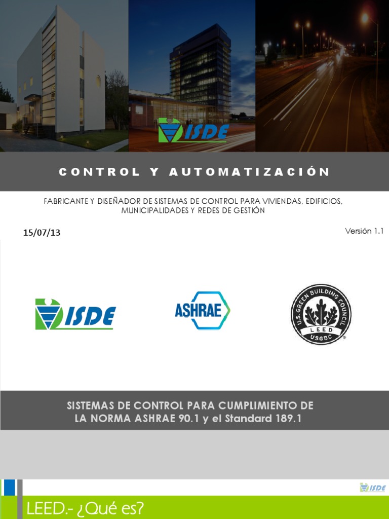 Presentación ASHRAE - LEED - 2 | PDF | Liderazgo en Energía y Diseño Ambiental | Universo físico