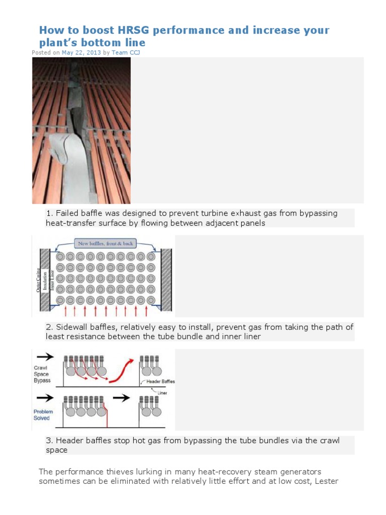How To Boost HRSG Performance and Increase Your Plant's Bottom Line ...