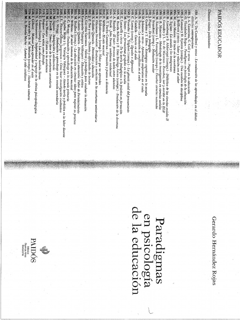 Paradigmas en Psicologia-Hernandez Rojas | PDF