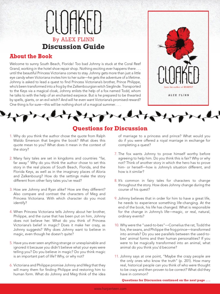 CLOAKED: Book Club Guide | PDF | Mystery, Thriller & Crime Fiction ...