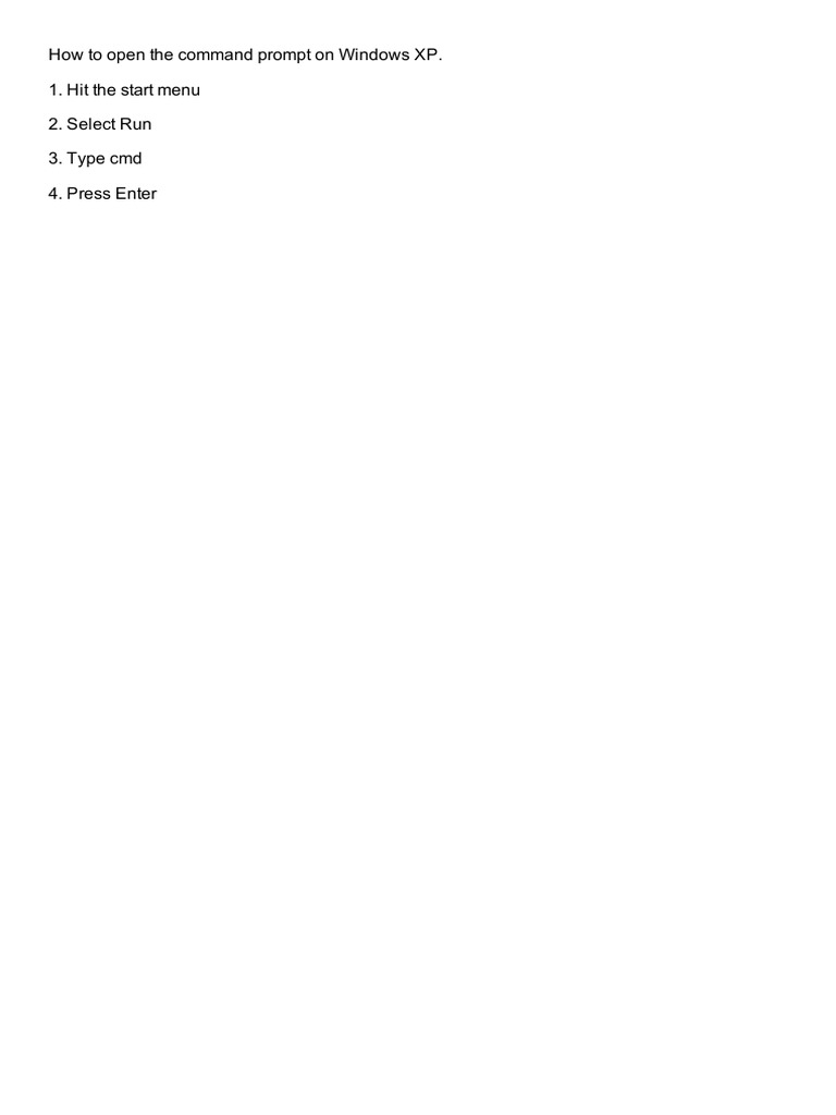 How To Access The Command Prompt | PDF