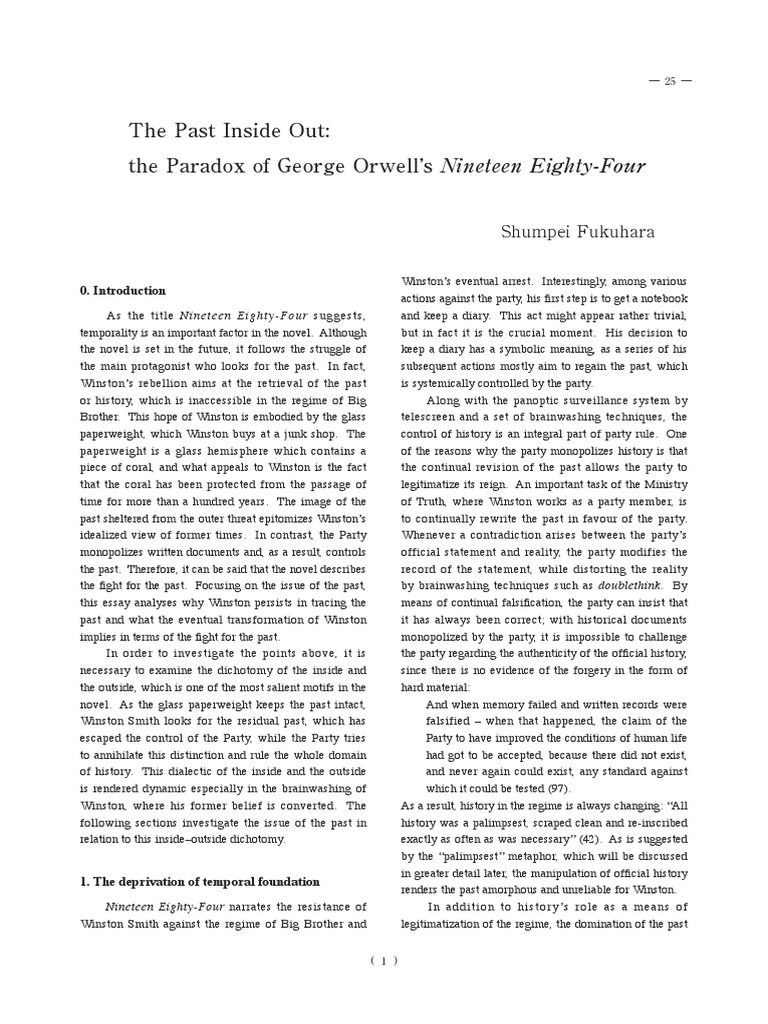Orwell's Past: A Paradox Explored | PDF | Dream | Reality