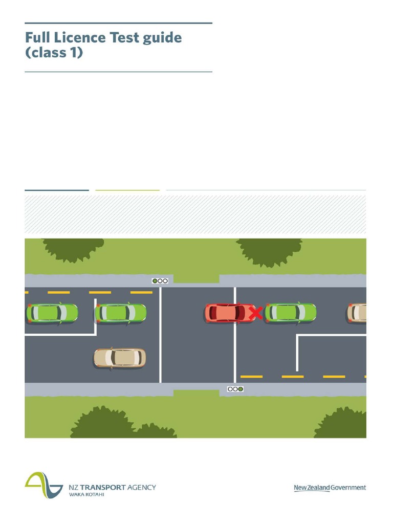 Full Test Guide Driver's License New Zealand | Traffic | Intersection ...