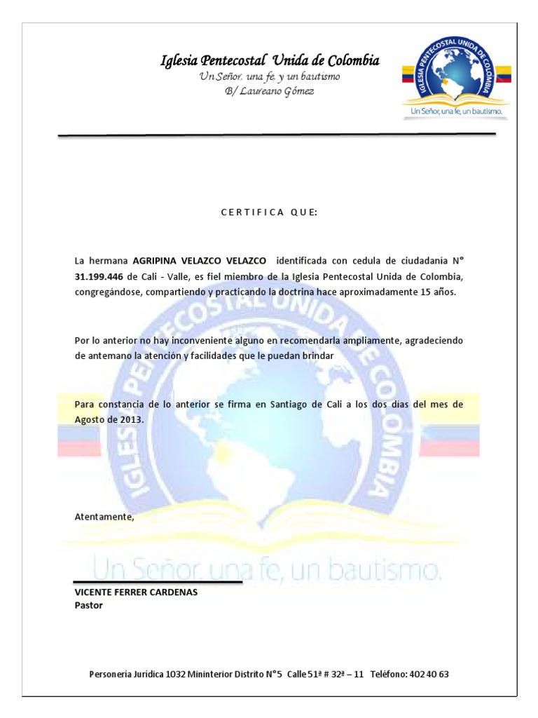 Carta Recomendacion Como Miembro IPUC | PDF