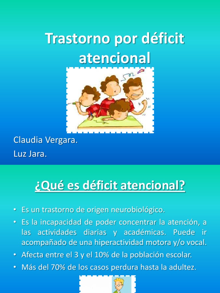 Trastorno déficit atencional | Trastorno por Déficit de Atención e ...