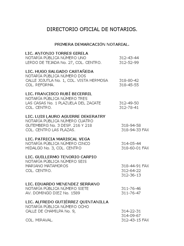 Notarias Publicas | PDF
