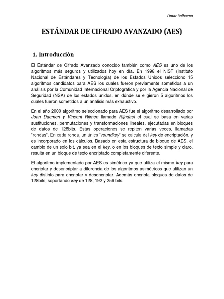 Implementación AES en Java y Android | PDF | Criptografía | Áreas de ...