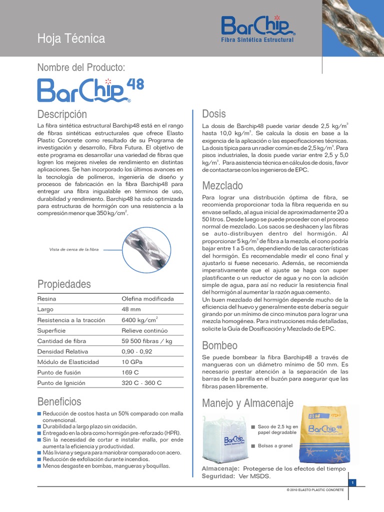 Barchip 48 | PDF | Hormigón | Materiales de construcción