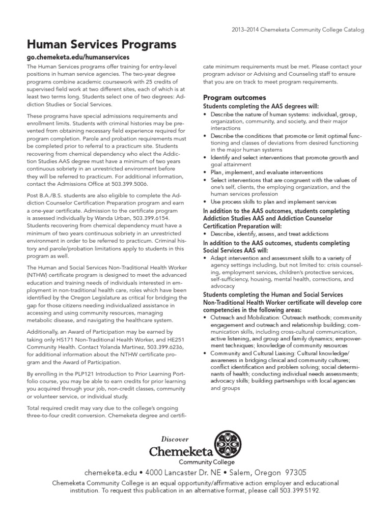 Human Services Curriculum | Download Free PDF | School Counselor ...