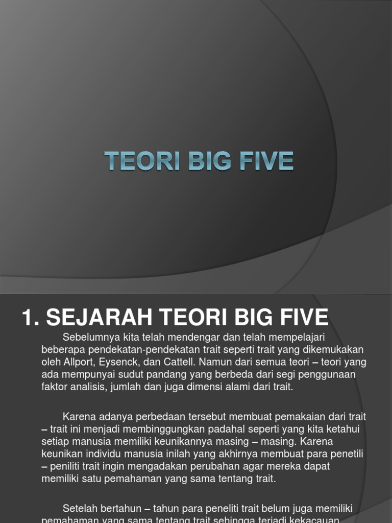 Teori Big Five | PDF