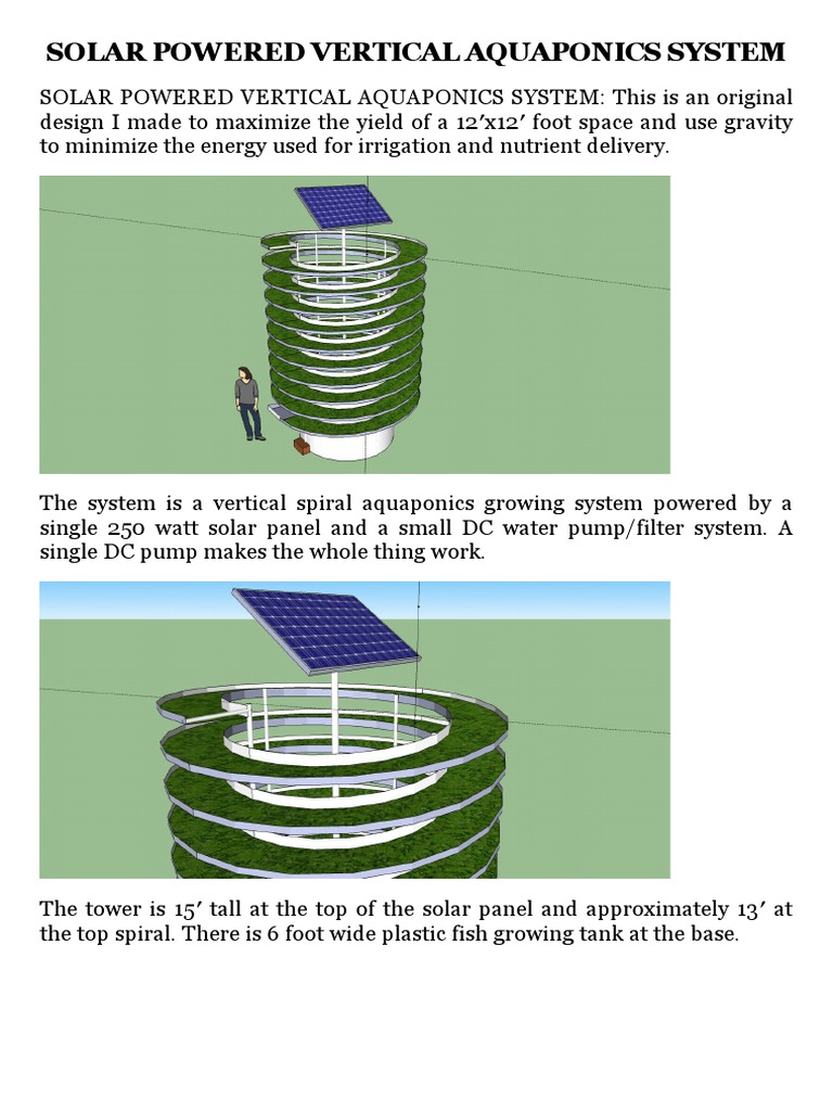 Solar Powered Vertical Aquaponics System | PDF | Teaching Methods ...