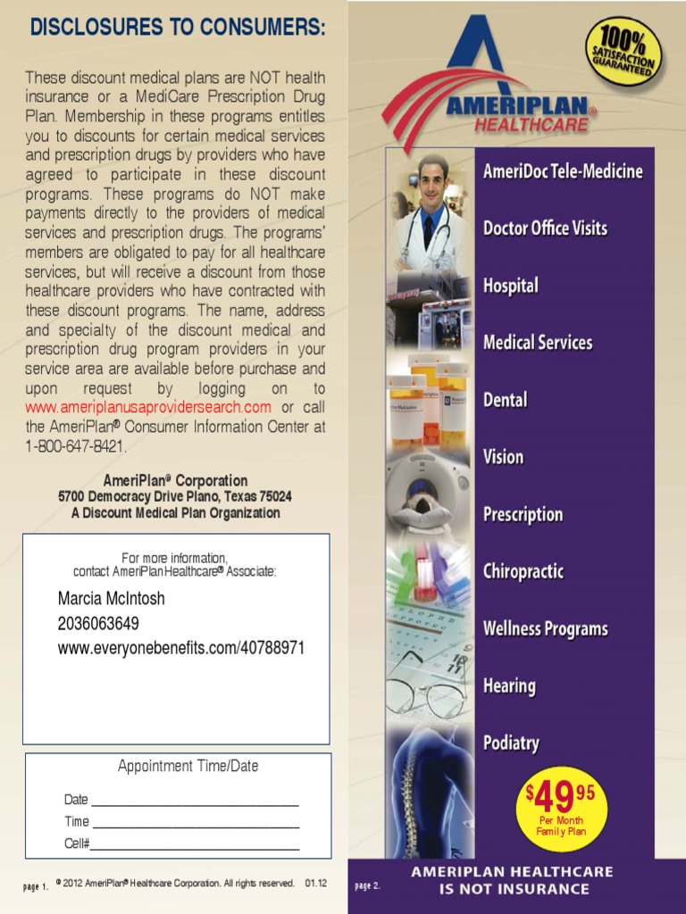 Ameriplan-Health Ameriplan Brochure | Download Free PDF | Dentistry | Physician