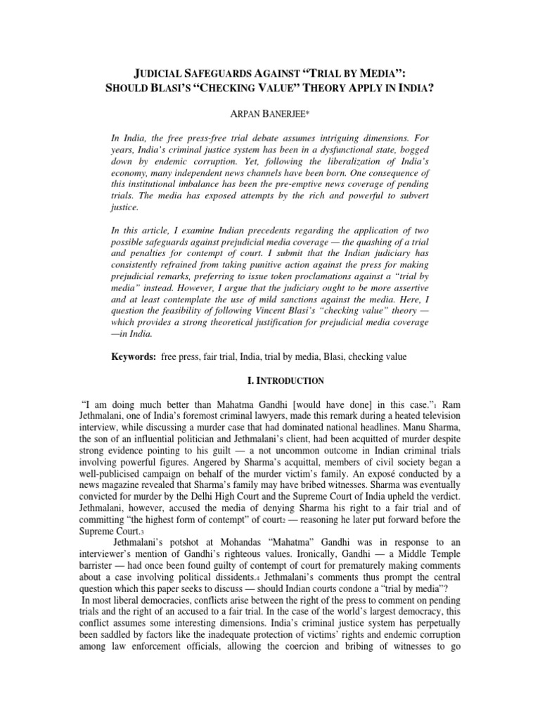 Arpan Banerjee | PDF | Freedom Of Speech | Contempt Of Court