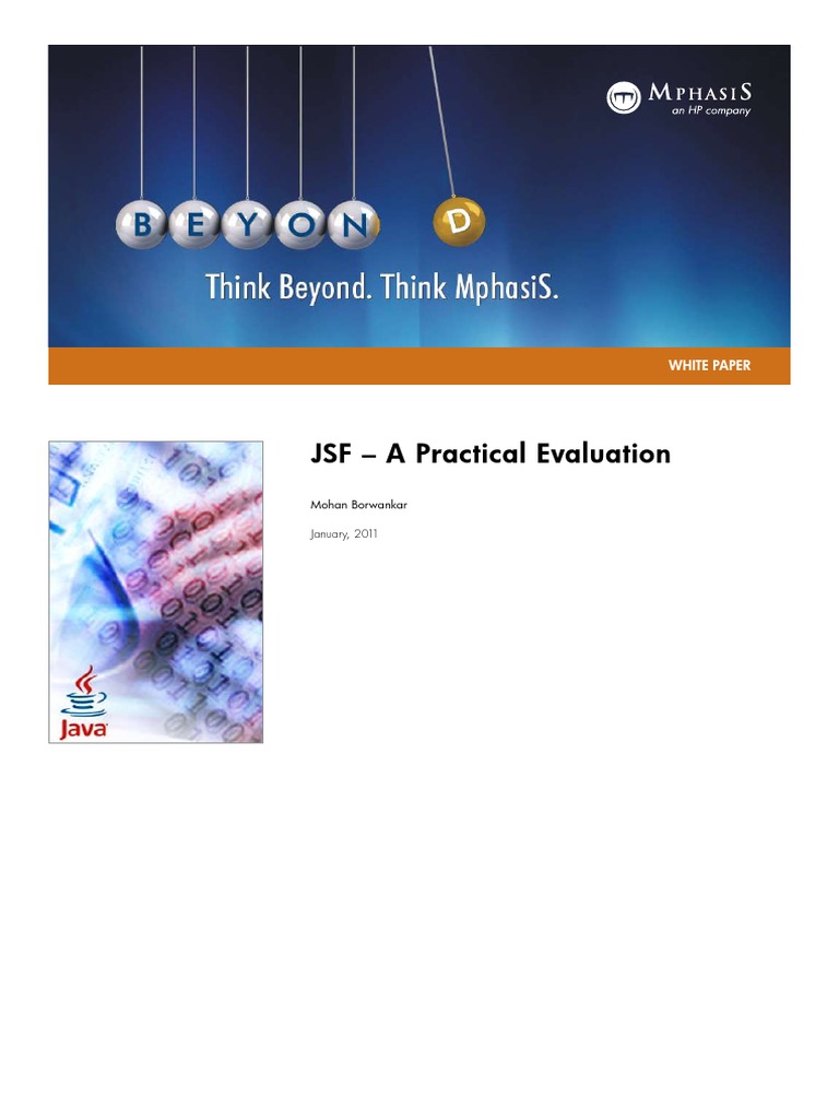 JSF - A Practical Evaluation | PDF | Java Server Faces | Spring Framework