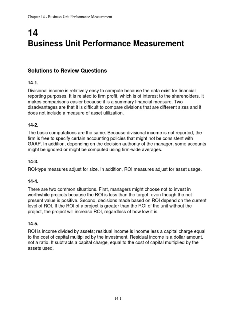 Chapter 14 Exercise Solutions Pdf Profit Accounting Cost Of Capital