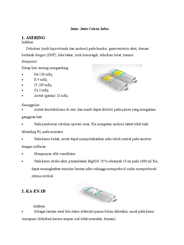 Jenis Cairan Infus | PDF