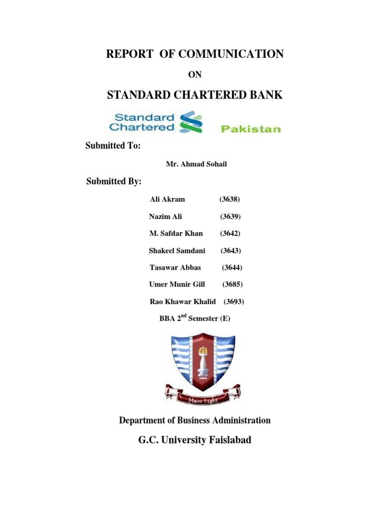 An Analysis of Standard Chartered Bank: A Report on the Operations ...
