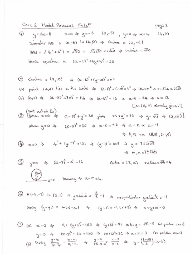 C2 Chapter 4F Questions 1-24 | PDF