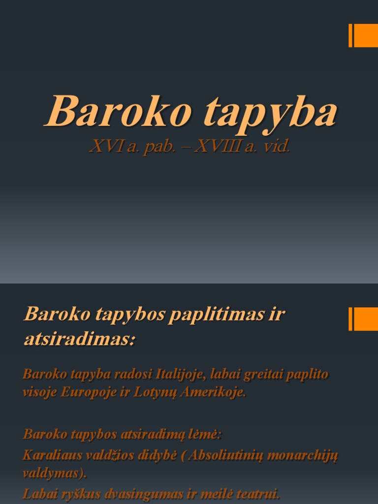 Barokas. Tapyba. | PDF
