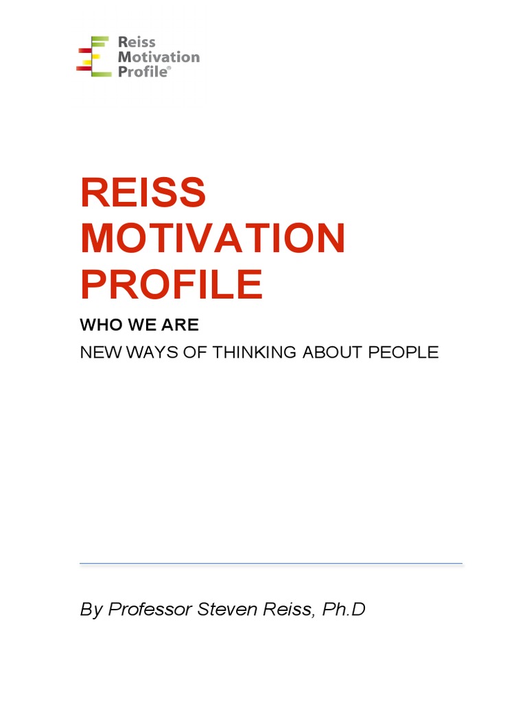 Reiss Motivation Profile (Summary) | Motivation | Self-Improvement
